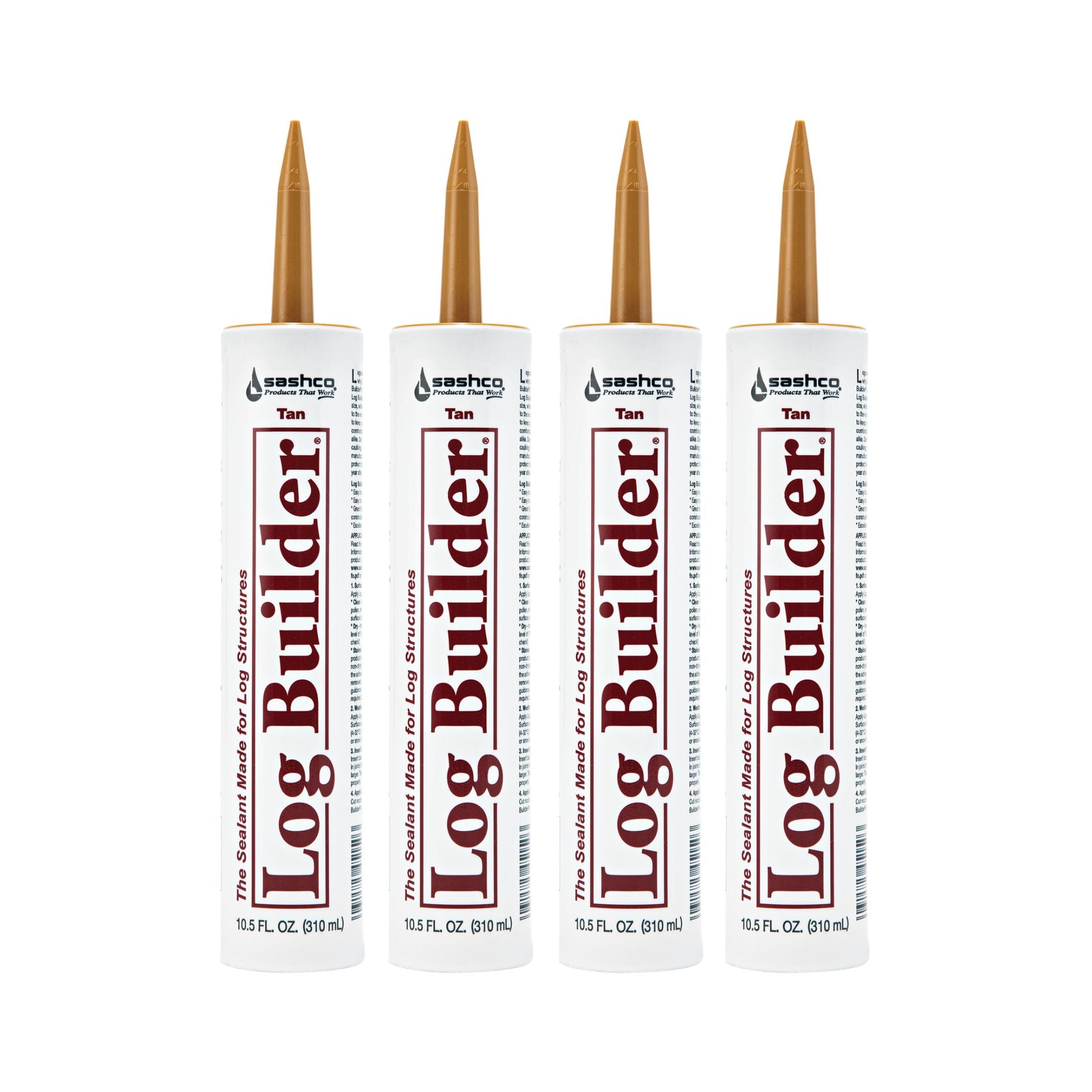 Log Builder Caulk (4) 10.5oz Tubes | Log Builder Caulking Tubes ...