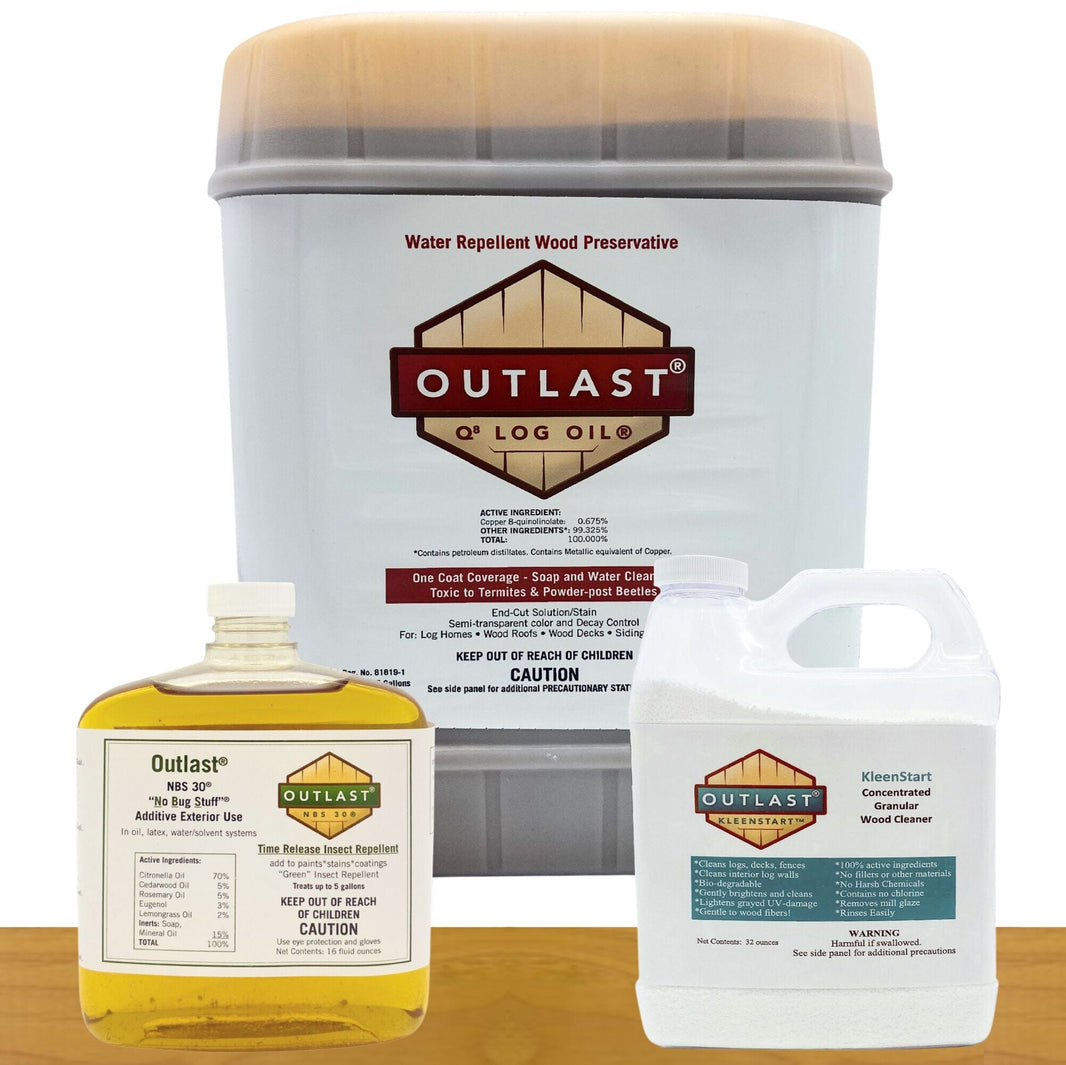 Outlast Q8 Log Oil (5 Gallons) | One Coat Q8 Exterior Log Oil - Western ...