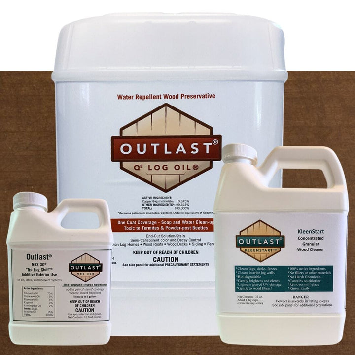 Outlast Q8 Log Oil (5 Gallons) | One Coat Q8 Exterior Log Oil - Western ...