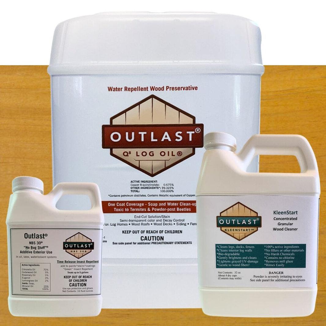Outlast Q8 Log Oil (5 Gallons) | One Coat Q8 Exterior Log Oil - Western ...