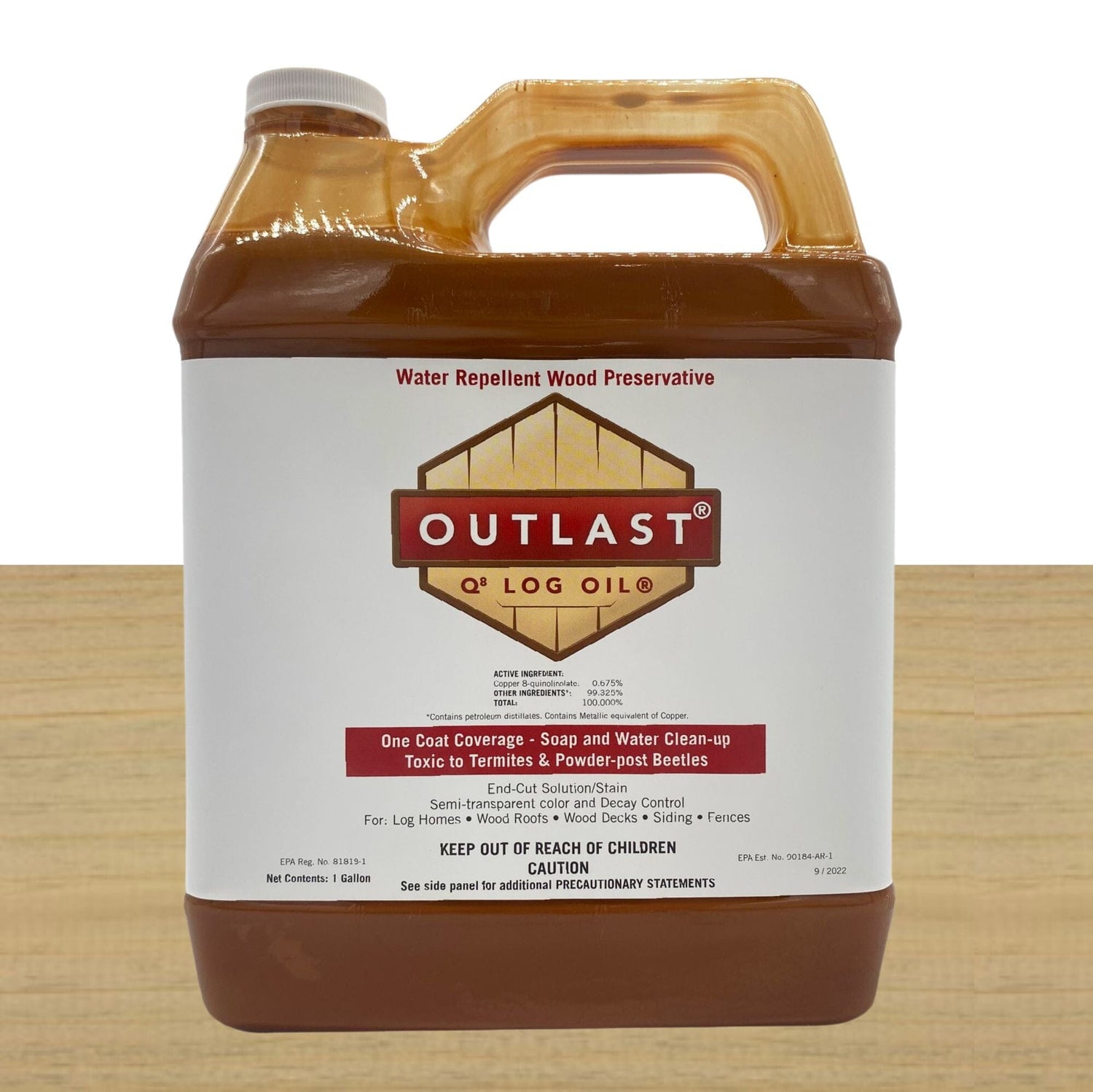 Outlast Q8 Log Oil 1 Gallon - FREE SHIPPING - Log Home Preservatives ...