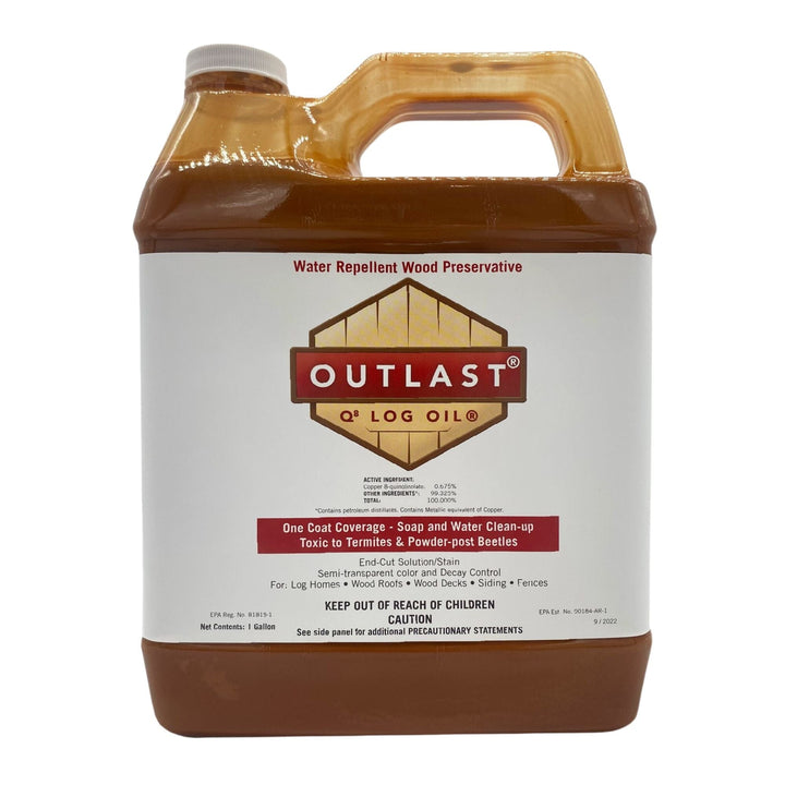 Outlast Q8 Log Oil 1 Gallon - FREE SHIPPING - Log Home Preservatives ...