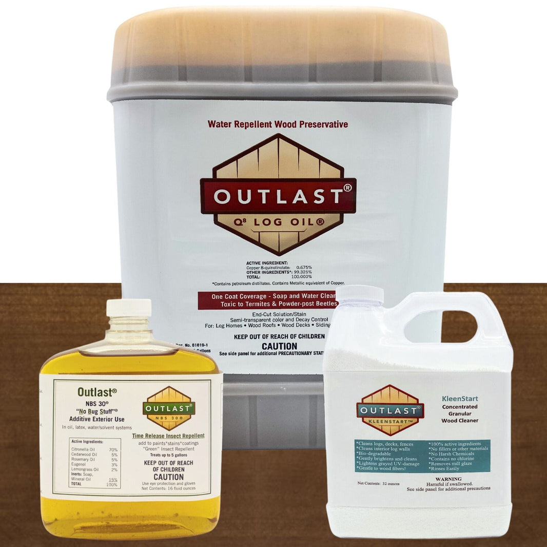 Outlast Q8 Log Oil (5 Gallons) | One Coat Q8 Exterior Log Oil - Western ...