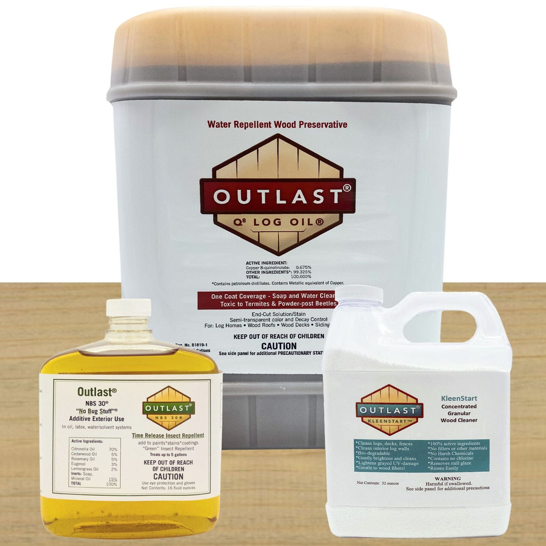 Outlast Q8 Log Oil (5 Gallons) | One Coat Q8 Exterior Log Oil - Western ...