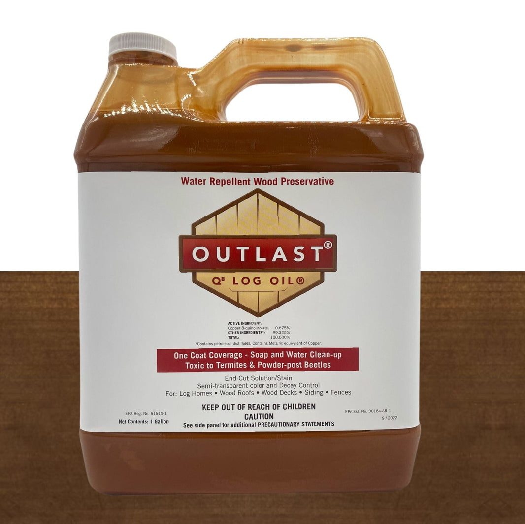 Outlast Q8 Log Oil 1 Gallon - FREE SHIPPING - Log Home Preservatives ...