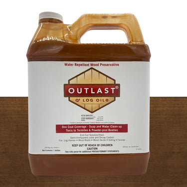 Outlast Q8 Log Oil 1 Gallon - FREE SHIPPING - Log Home Preservatives ...