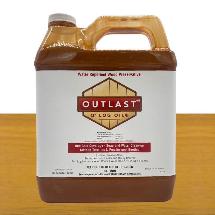 Outlast Q8 Log Oil 1 Gallon - FREE SHIPPING - Log Home Preservatives ...