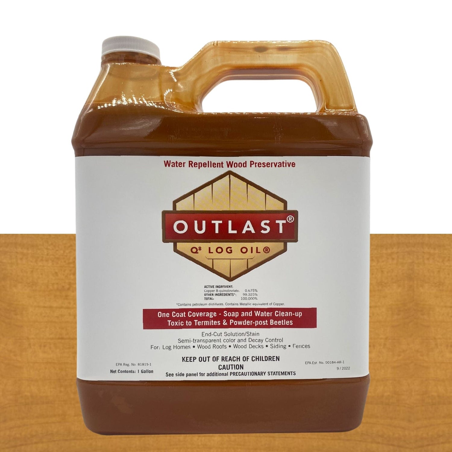 Outlast Q8 Log Oil 1 Gallon - FREE SHIPPING - Log Home Preservatives ...