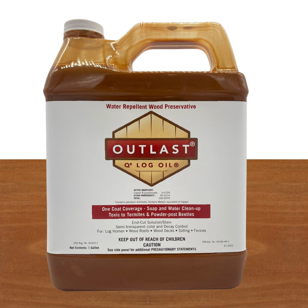 Outlast Q8 Log Oil 1 Gallon - FREE SHIPPING - Log Home Preservatives ...