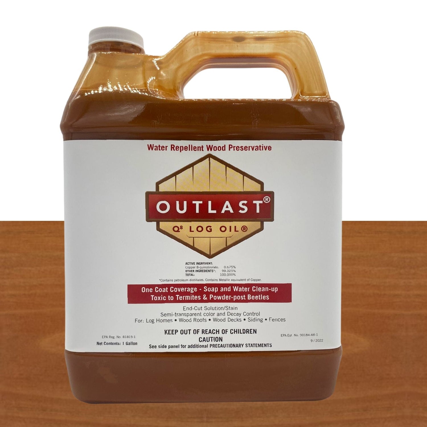 Outlast Q8 Log Oil 1 Gallon - FREE SHIPPING - Log Home Preservatives ...