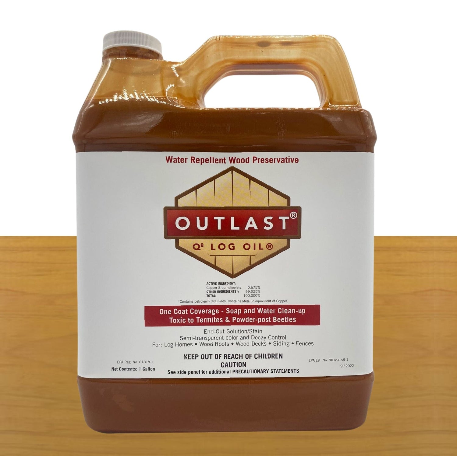 Outlast Q8 Log Oil 1 Gallon - FREE SHIPPING - Log Home Preservatives ...