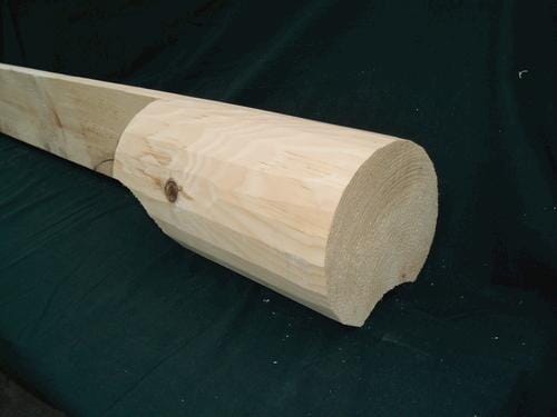 10' White Pine Rustic Hewn Full Half Log Saddle Notch Corner Tail (Rig ...