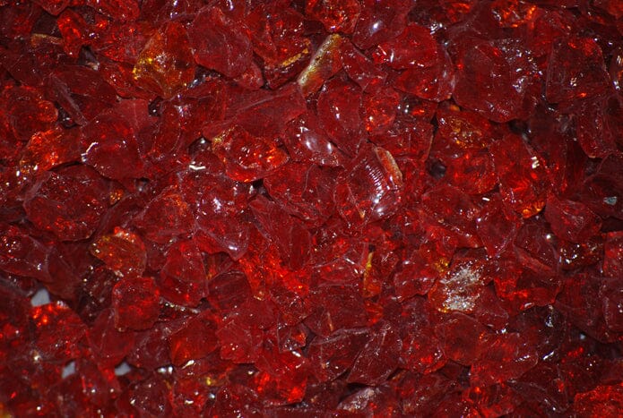 3/4 Inch CA Red Fire Pit Glass - Fire Pit Logs, Glass, and Lava Rock ...