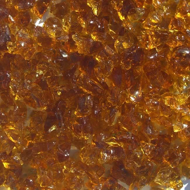 3/4 Inch CS Amber 4 Fire Pit Glass - Fire Pit Logs, Glass, and Lava ...