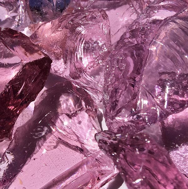 3/4 Inch Pink Fire Pit Glass - Fire Pit Logs, Glass, and Lava Rock ...