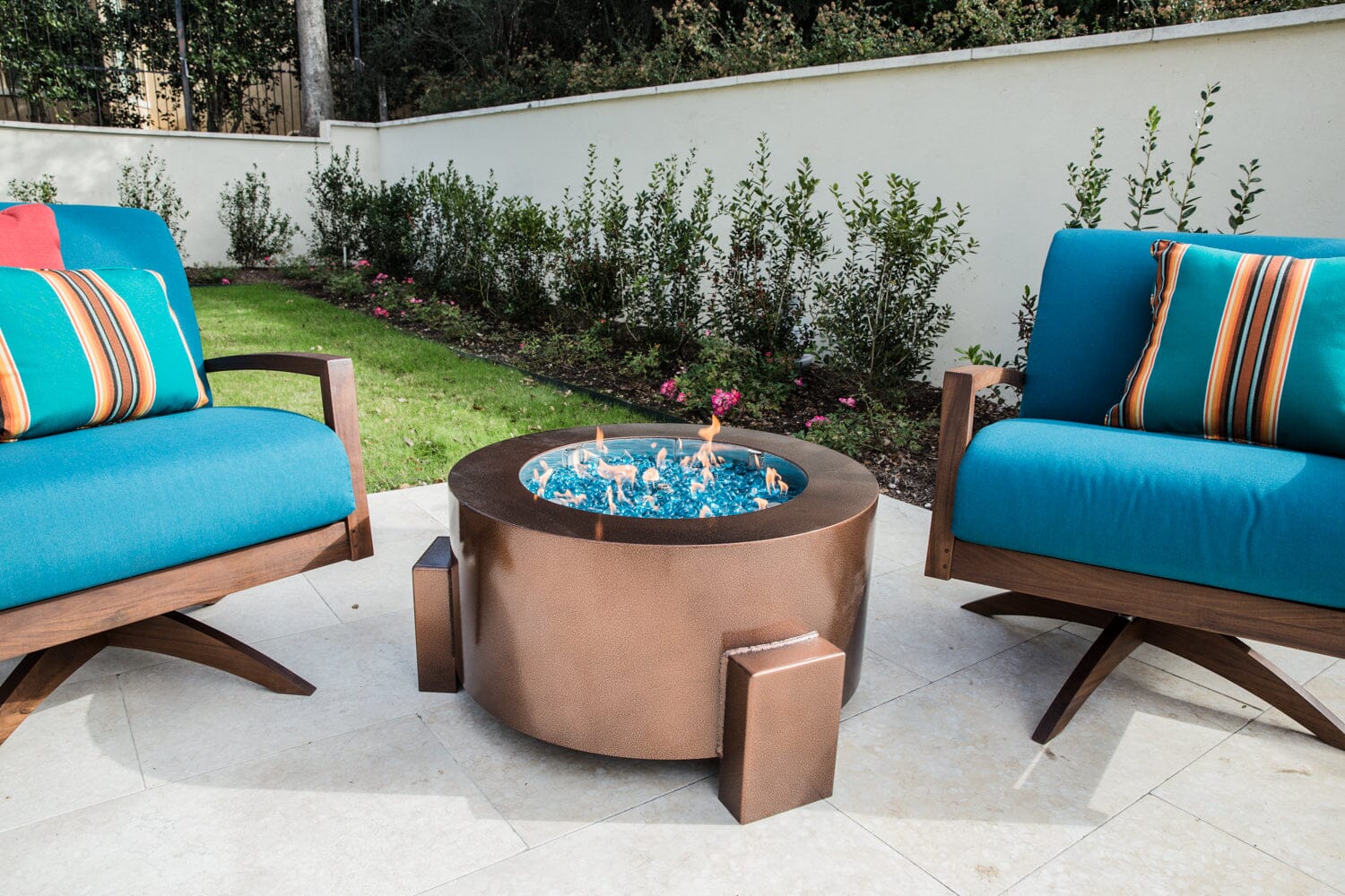 31 Inch Round Powder Coated Fire Pit with Stainless Steel Fire Bowl ...