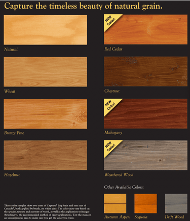 Capture Log Stain (5 Gallons) | Sashco Capture Stain - Western Log Home ...