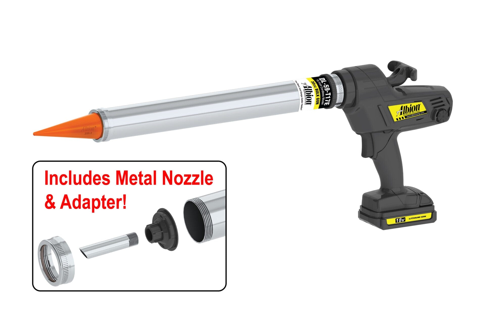 1 Qt. Cordless 18V Chinking Gun - Chinking Tools & Guns – Western Log ...