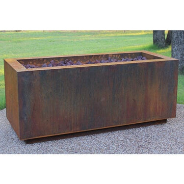 Rectangular Cor-Ten Steel Fire Pit - FREE SHIPPING! - Fire Pits ...