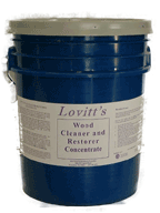 Lovitt's Wood Cleaner Concentrate - 5 Gallon Pail - Log Wood Cleaners ...